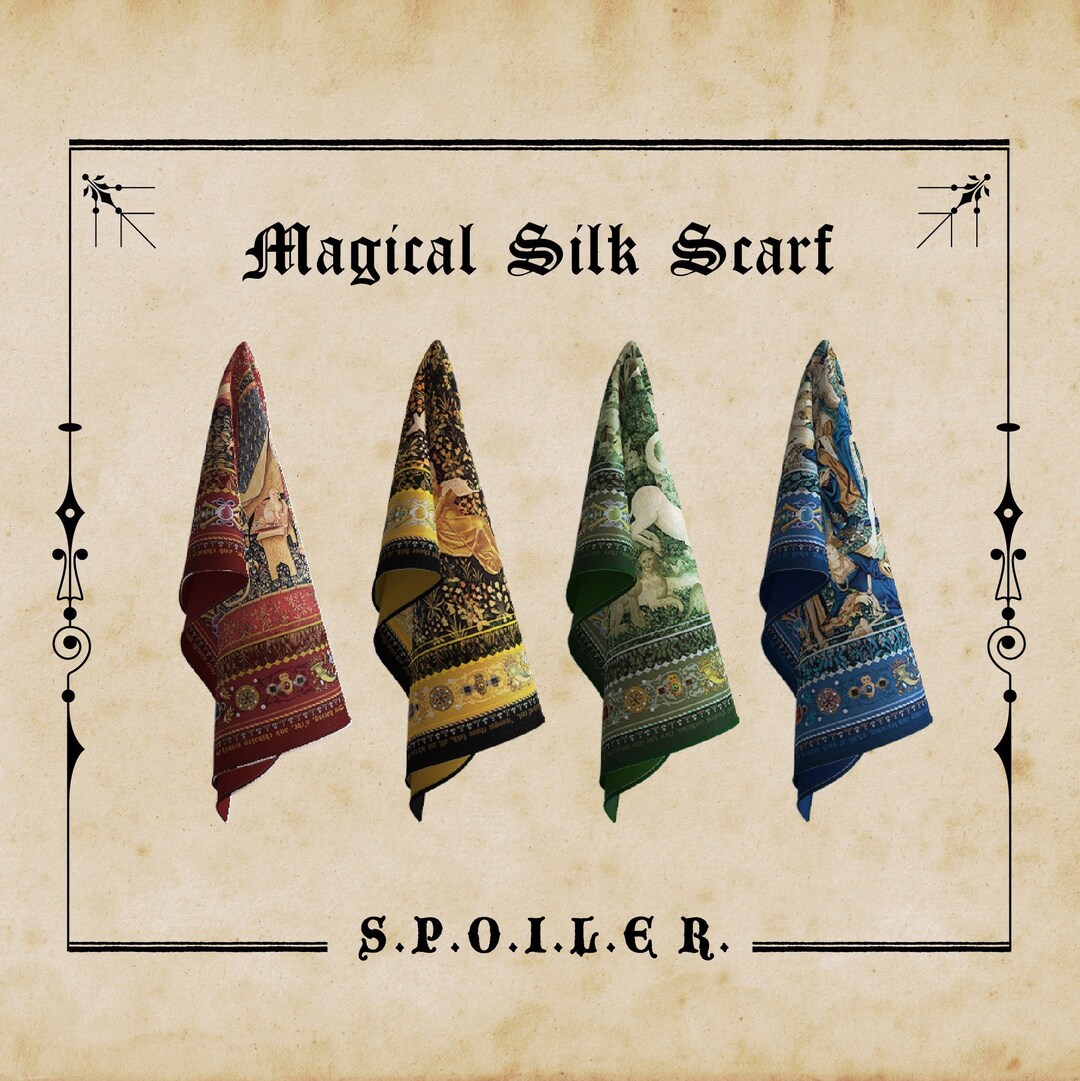 Wizarding School Silk Scarf, Medieval Art Design, House Pride - Etsy