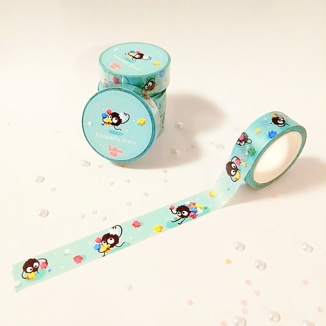 Konpeito Stars Washi Tape | Soot Sprite | Spirited Away | Susuwatari ...
