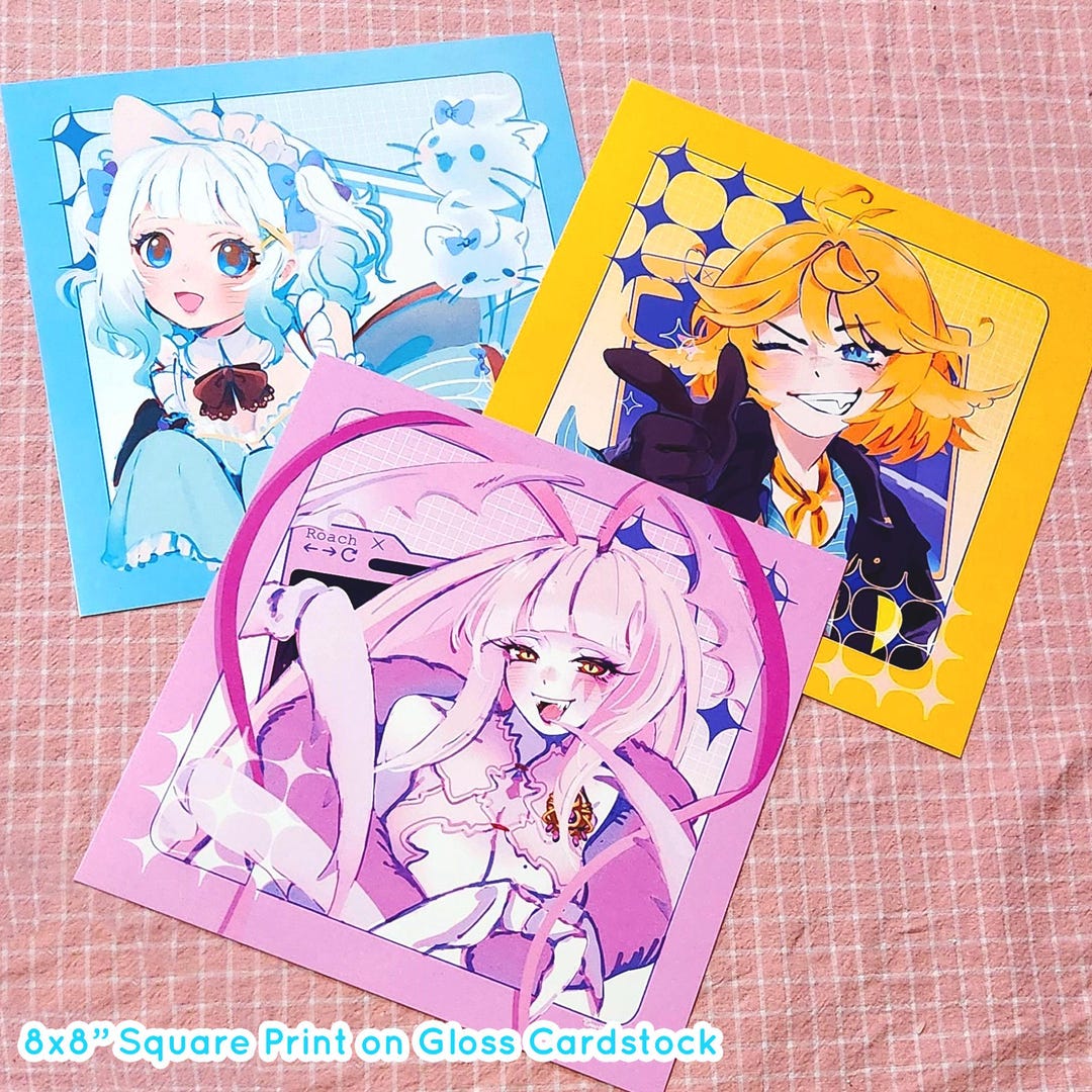 Vtuber Print Mint Fantome Matara Kan Dokibird Twitch Streamer Entuber ...