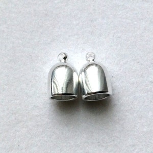 6mm Silver Plated Bullet End Caps 1 Pair - Etsy