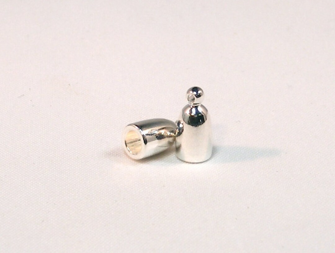 3mm Silver Plated Bullet End Caps - 1 Pair - Etsy