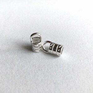 5mm Silver Plated Barrel Crimp End Caps 1 Pair | Etsy