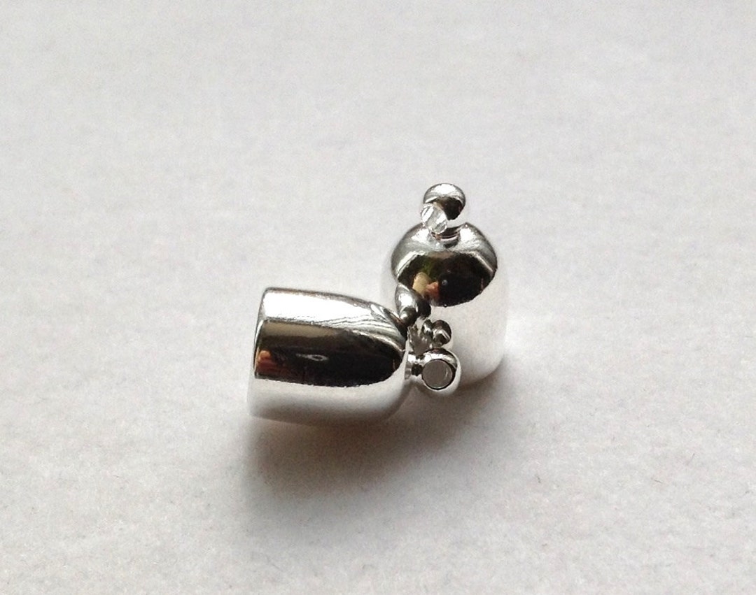 6mm Silver Plated Bullet End Caps 1 Pair - Etsy