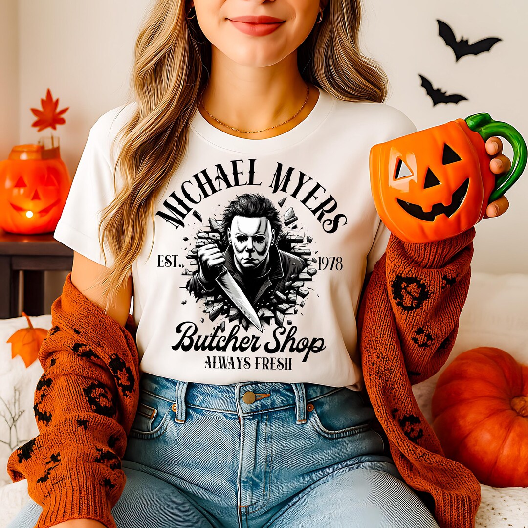 Michael Myers T-shirt: Butcher Shop Horror Movie Graphic Tee - Etsy