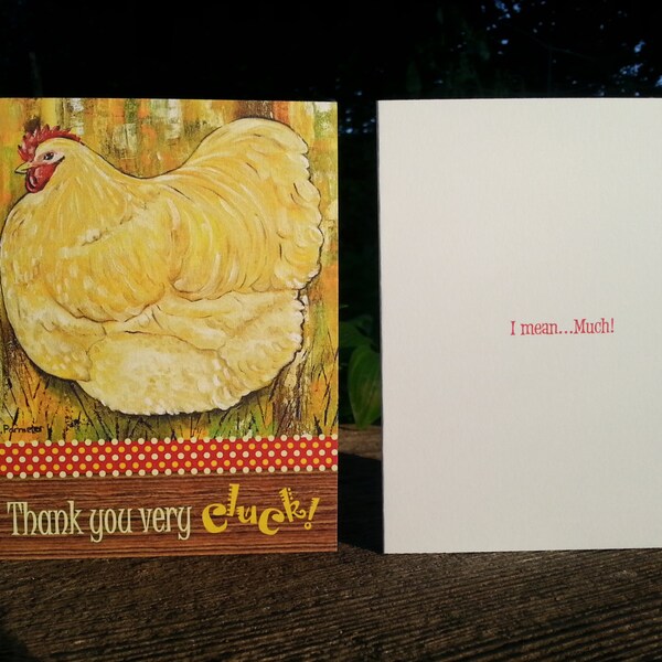 Thank You Chicken Cards - Etsy