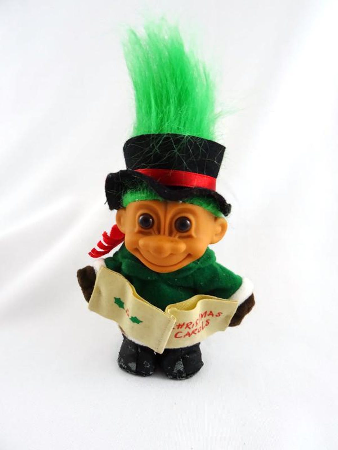 Vintage Christmas Troll Russ Christmas Caroler Green Hair as Is - Etsy