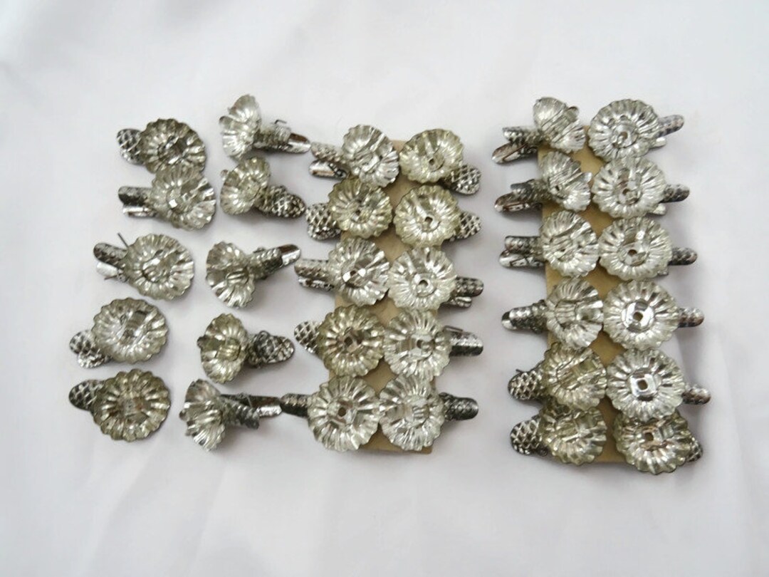 Vintage 32 Christmas Tree Candle Clips Silver Small Reflectors - Etsy