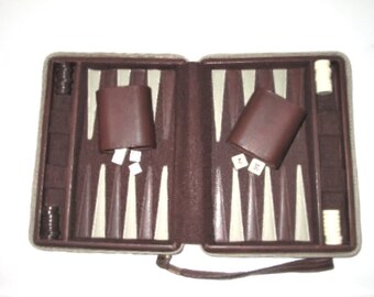 Backgammon Set Leather - Etsy