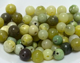 Natural 6mm Olive Jade Round Beads Genuine Gemstone - Etsy