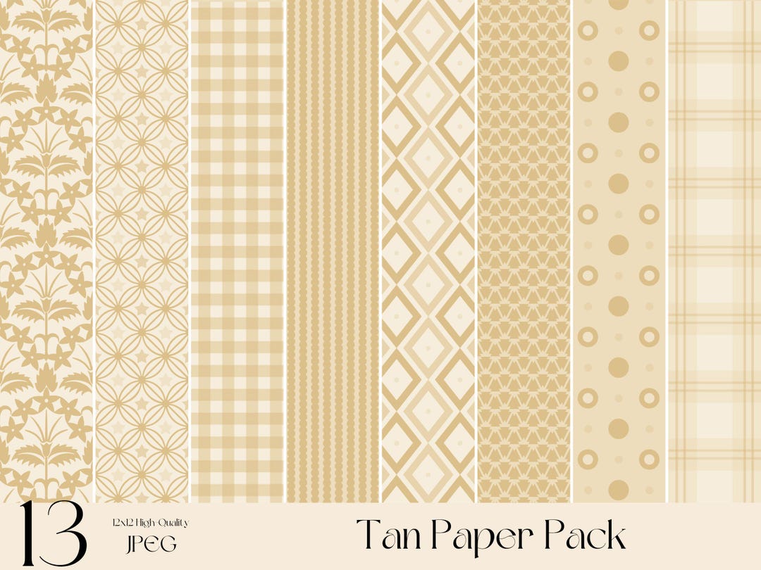 Tan Scrapbook Paper: Neutral Textures & Patterns (digital Download) - Etsy