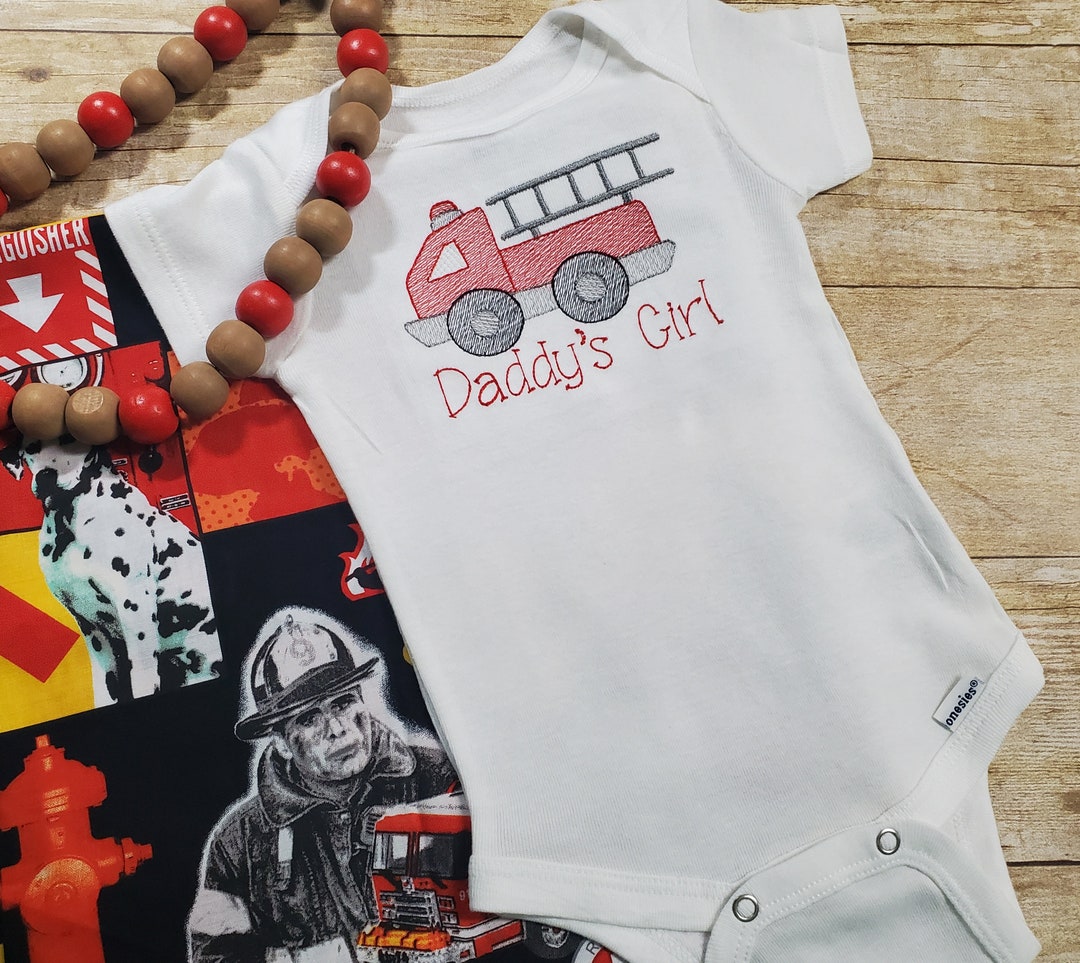 Baby Onesie Fire Truck - Etsy