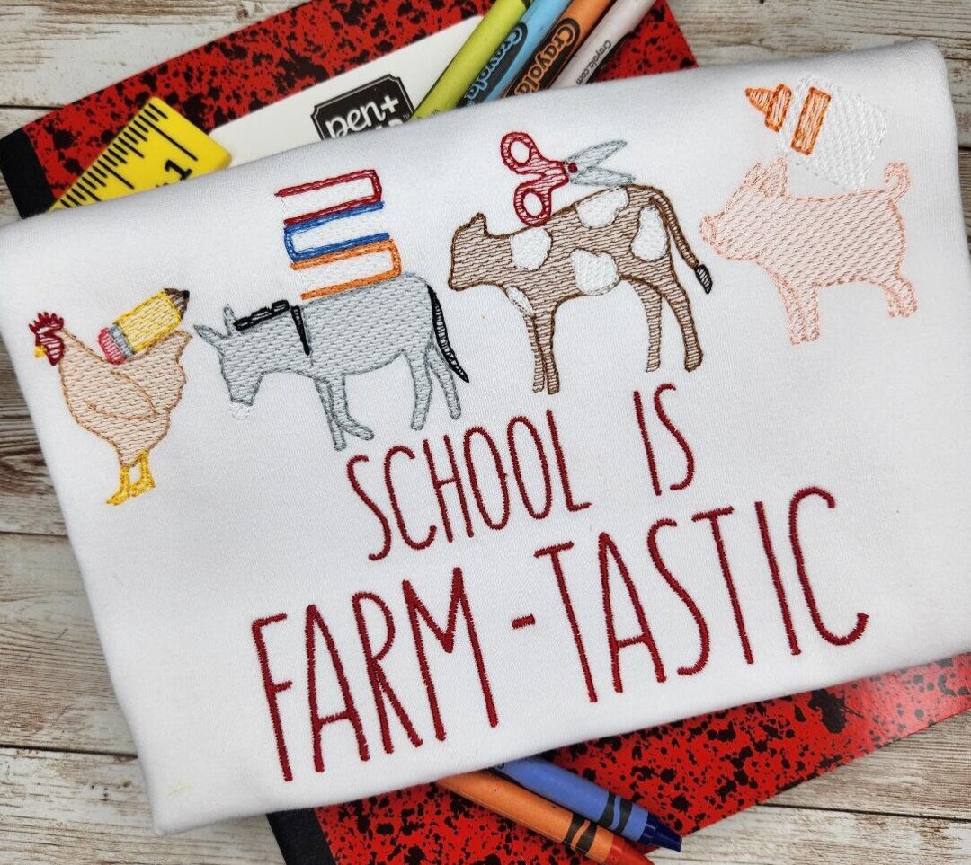 Back to School Farm Animals - Etsy