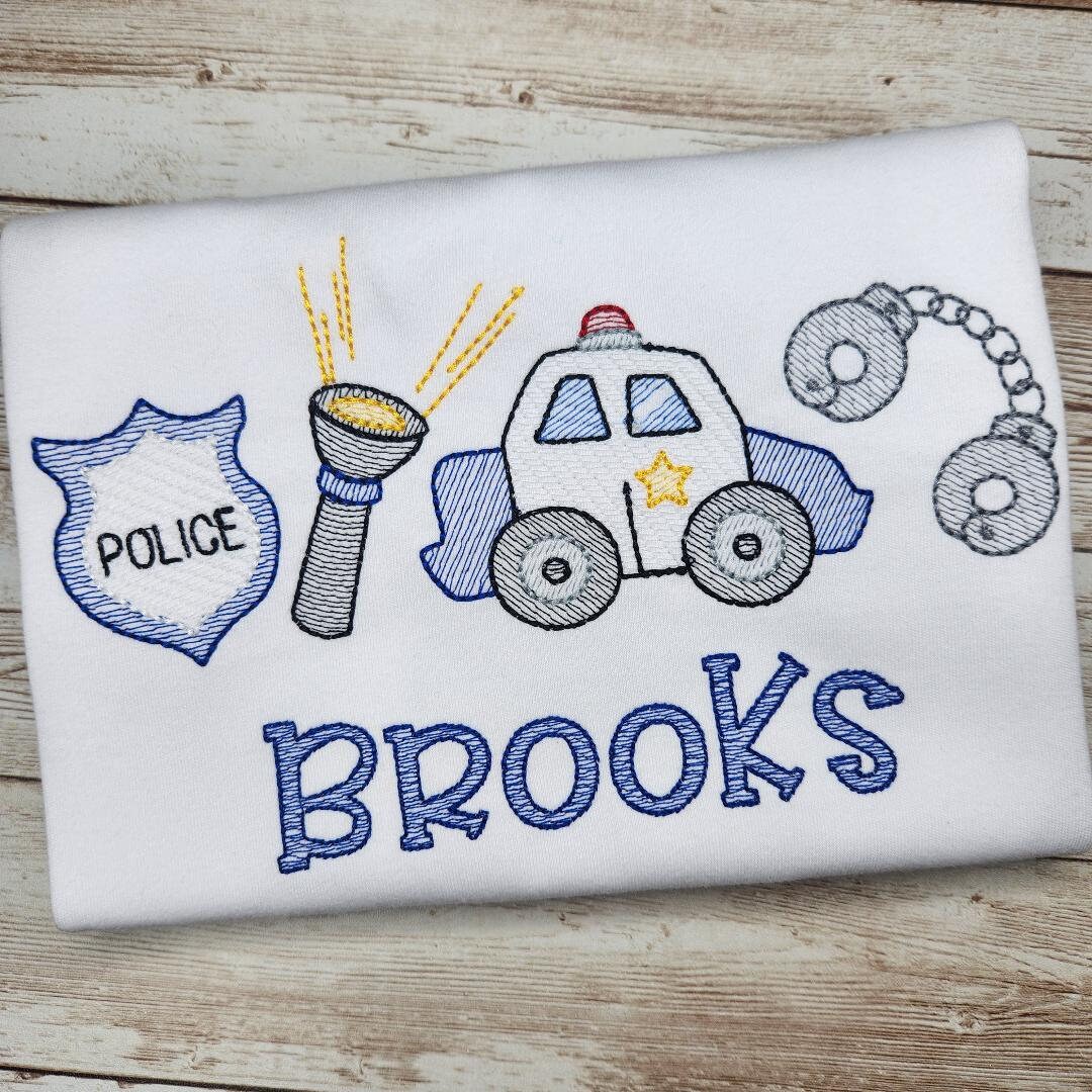 Personalized Police Embroidery - Etsy