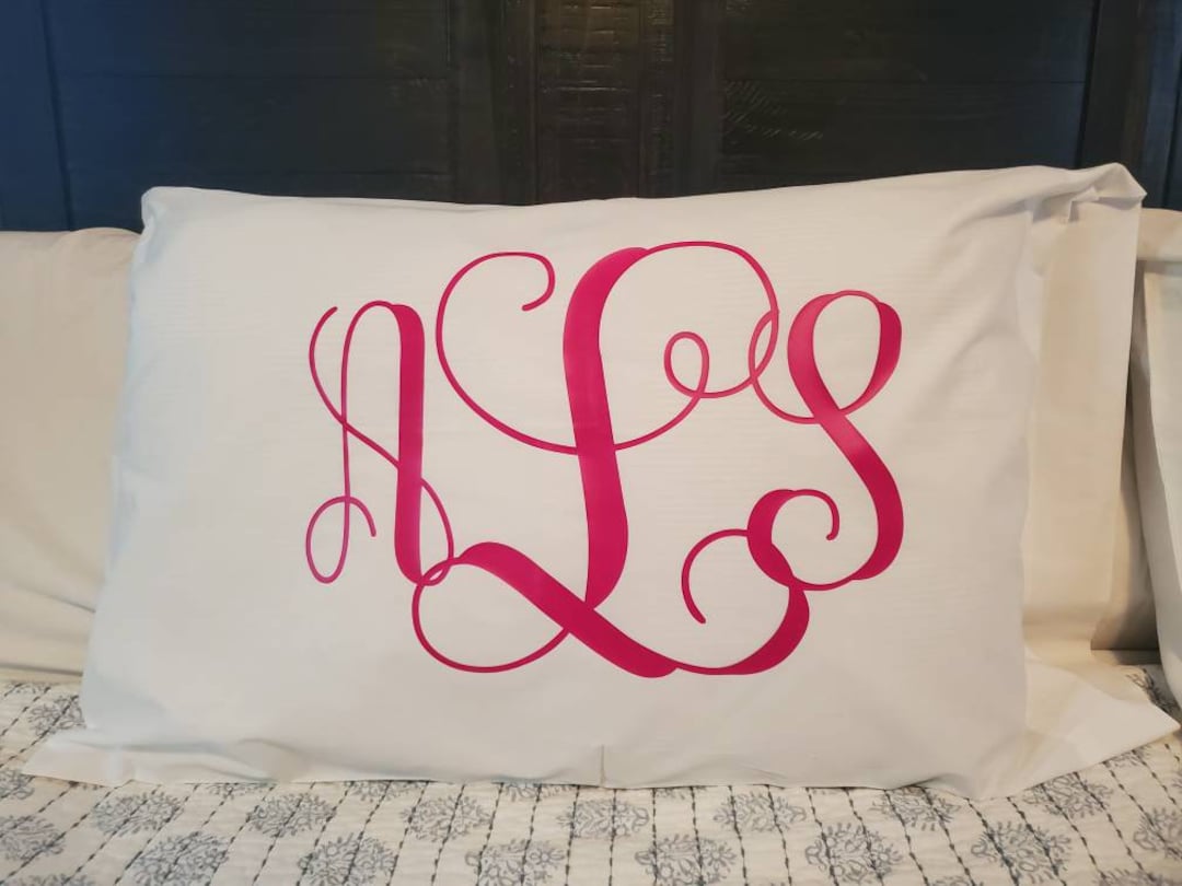 Monogrammed Pillow Case - Etsy