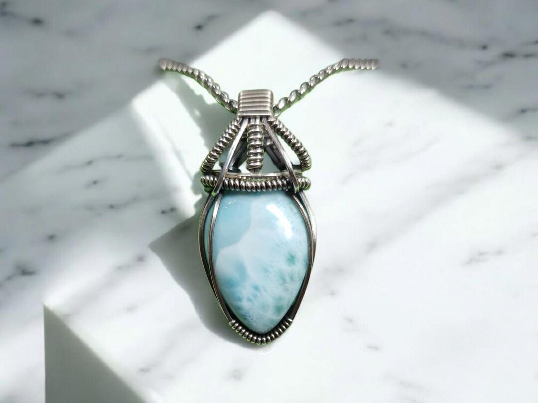 Larimar Rare Gemstone From the Dominican Republic Sam Art Studio Design ...