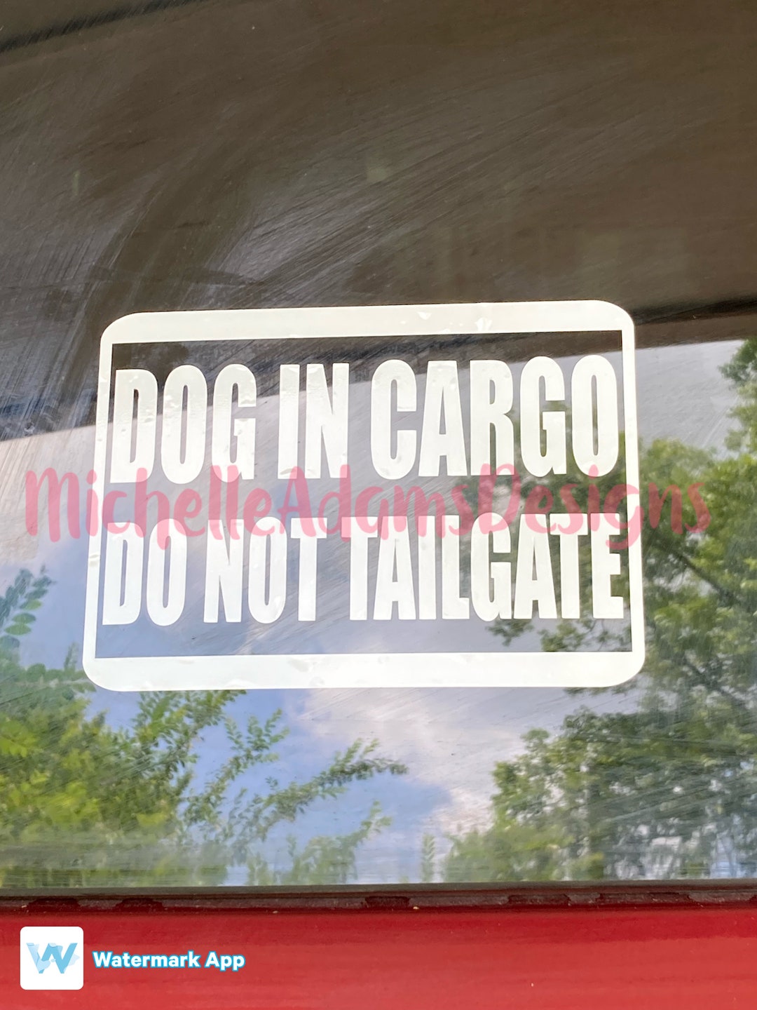 Dog in Cargo Vinyl Decal - Etsy