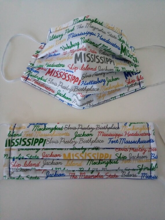 Adult Size Mississippi Toss Words Washable Face Mask W/ Filter | Etsy