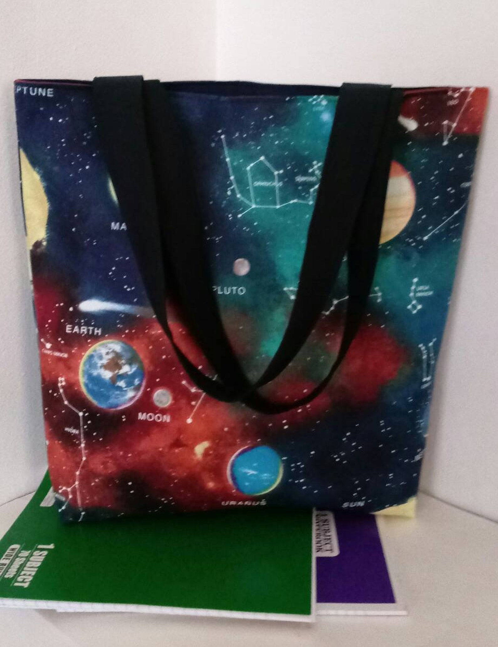 Blue Galaxy Stars and Planets Space Tote - Etsy