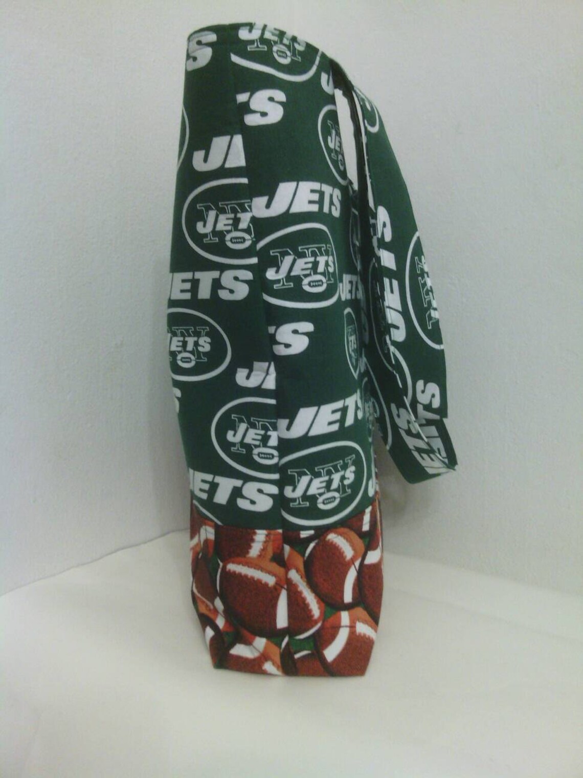 Large New York Jets Inspired Tote W/ Footballs - Etsy
