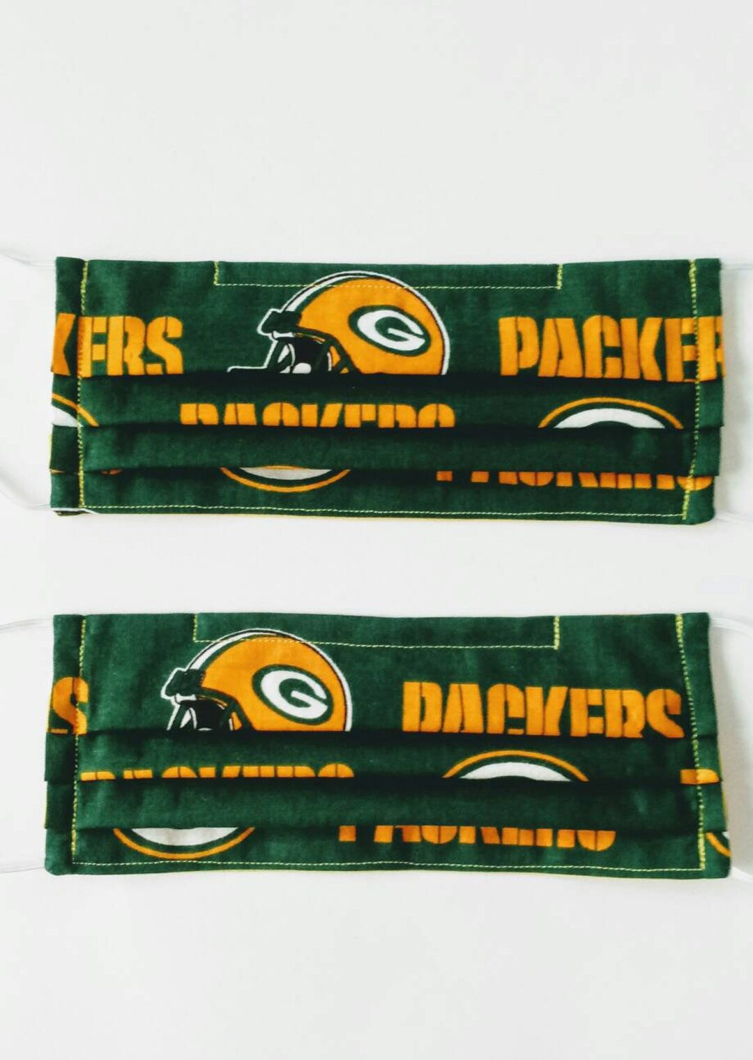 Green Bay Packers Inspired Pleated Adult Face Masks W/ Filter Pocket ...