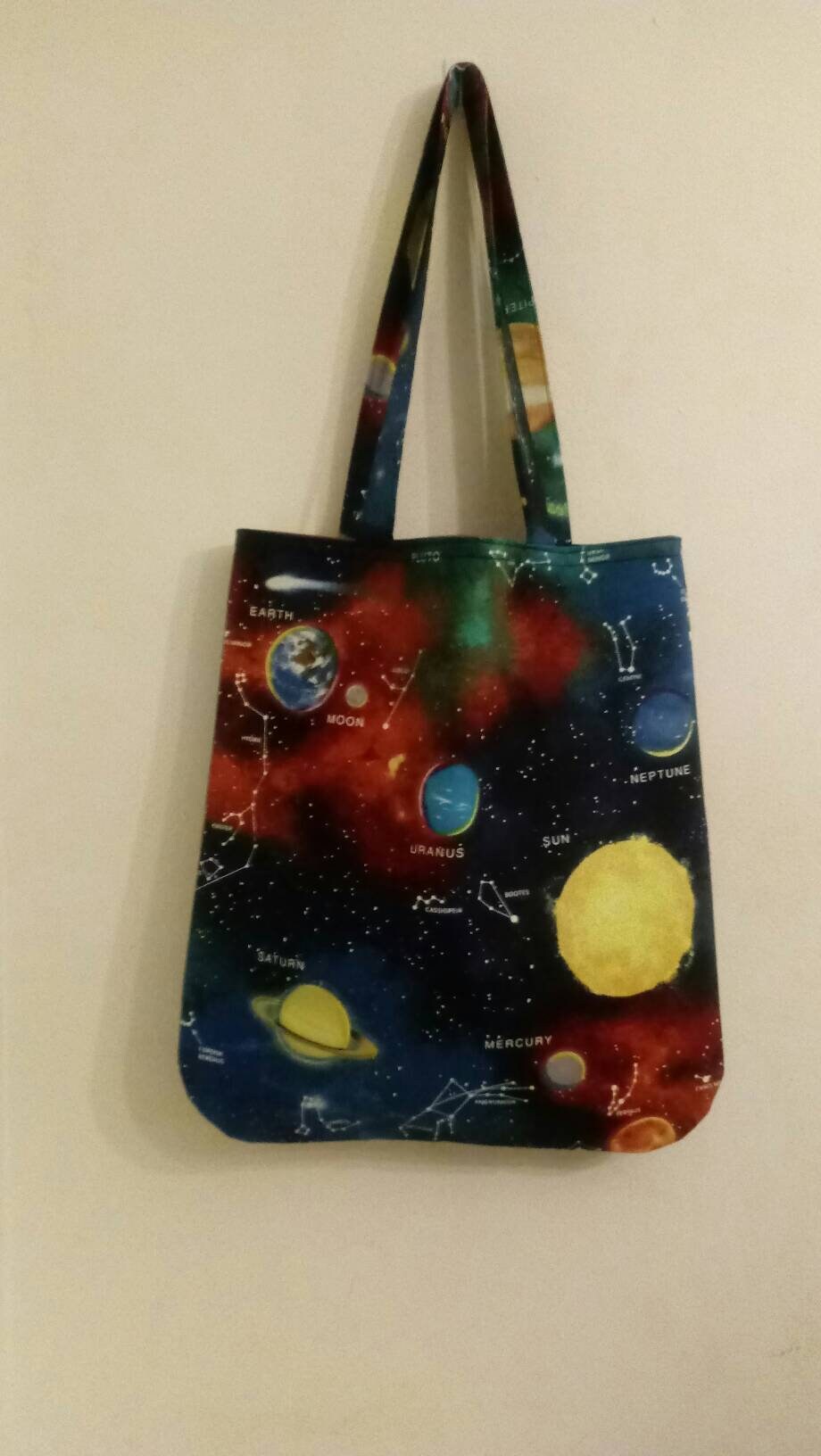 Large Blue Galaxy Stars and Planets Space Tote - Etsy
