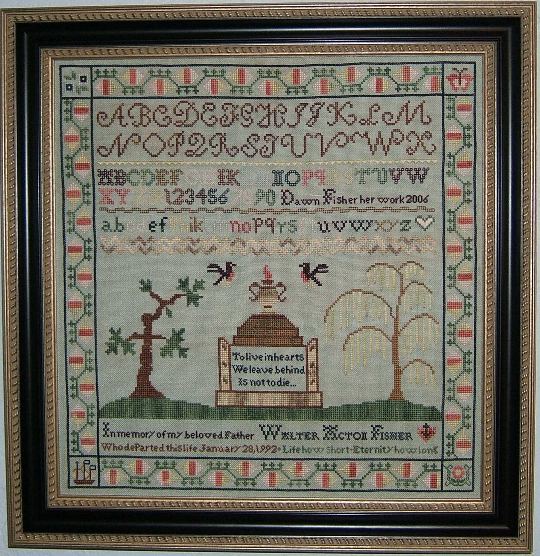 Life How Short Mourning Sampler Chart - Etsy