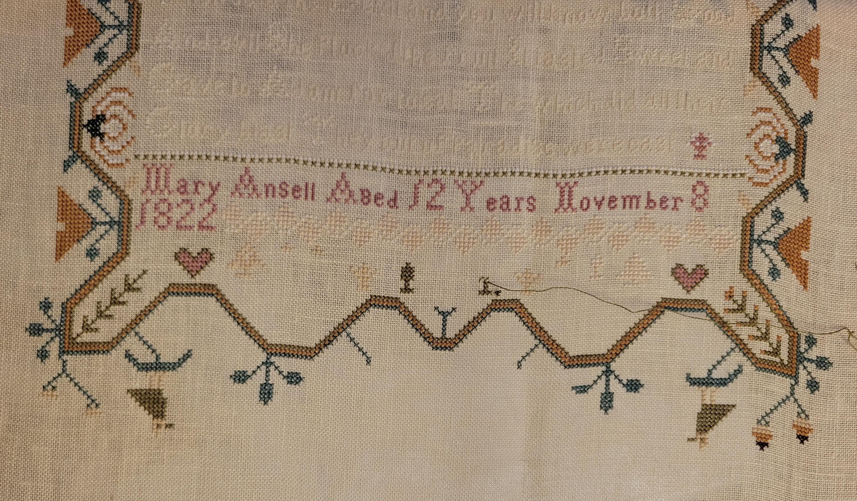 Mary Ansell 1822 Printed Chart - Etsy