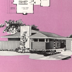 22 MCM Vintage House Plans Ebook, Instant Digital Download Pdf, Mid ...