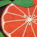 Delicious Crochet Orange Slice Placemat Pattern 1980s Hot Pad | Etsy