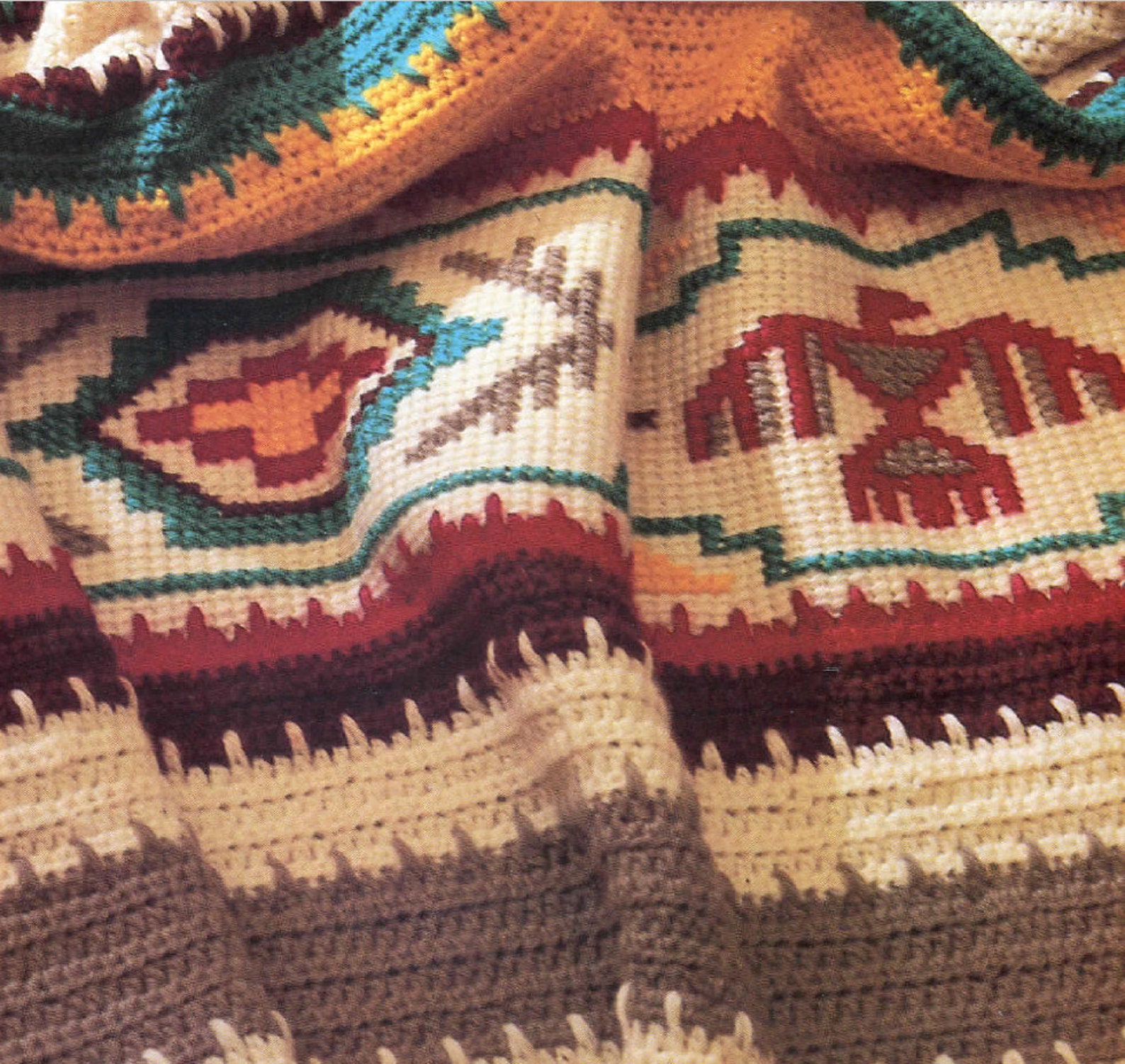Native American Summer Crochet Blanket Pattern, Instant Digital ...