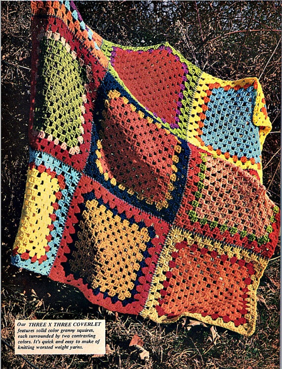 Patchwork Granny Square Crochet Blanket Pattern Easy Instant | Etsy
