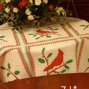 Cardinal Afghan Crochet Pattern Pdf Instant Digital Download, Applique ...