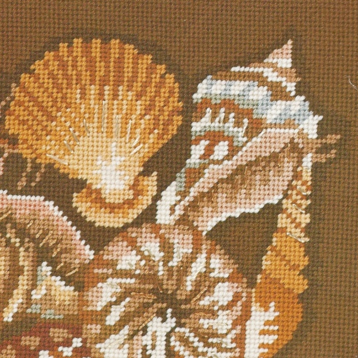 Vintage Sea Shells Needlepoint Embroidery Pattern Instant Digital ...