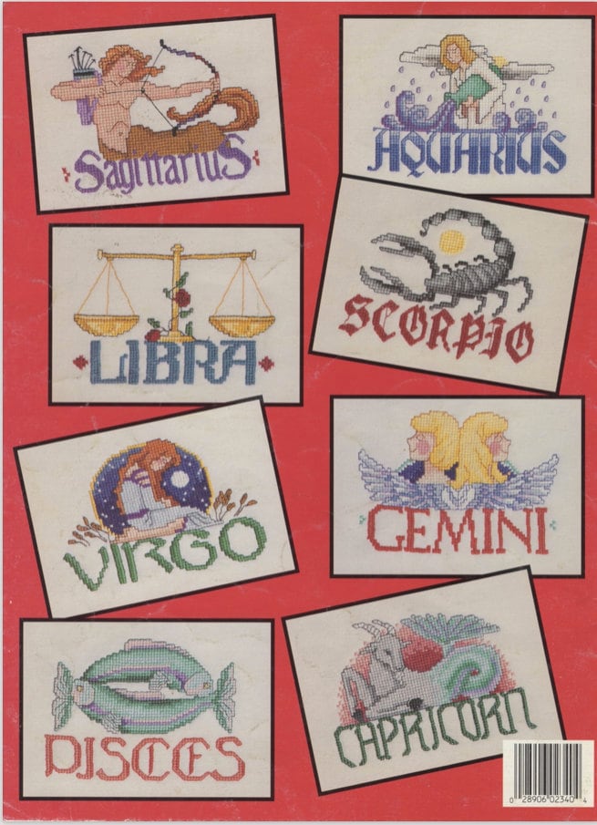 Astrological Sign Cross Stitch - Etsy