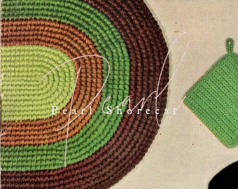 Vintage Crochet Pdf Pattern for Crocheted Rug INSTANT DOWNLOAD - Etsy