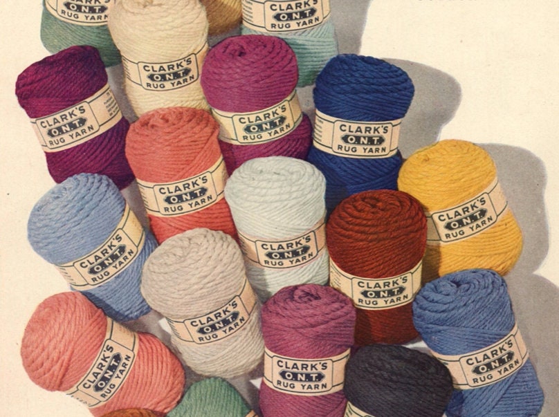 MCM Braided Round Rag Rug Pattern, Mid Century Fifties Home Decor ...