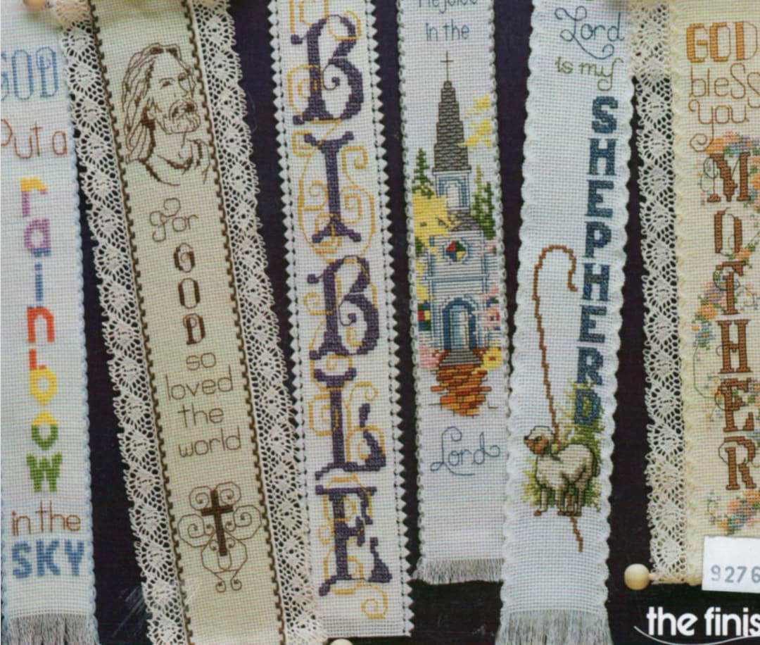 9 Bible Bookmark Cross Stitch Patterns Inspirational Bellpulls, Instant ...