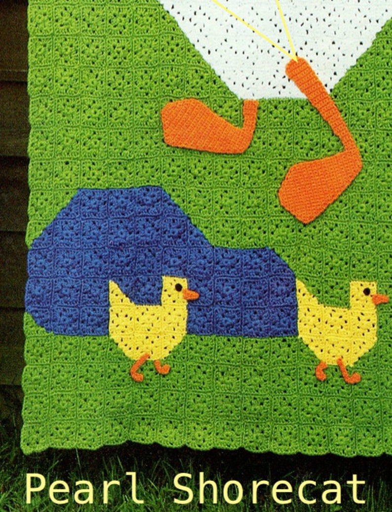 Ducks Granny Square Baby Blanket Crochet Pattern Instant - Etsy