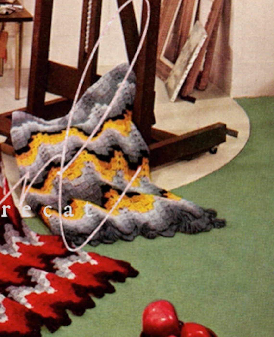 3 Color Chart Ripple Crochet Blanket Pattern Instant Digital Download ...