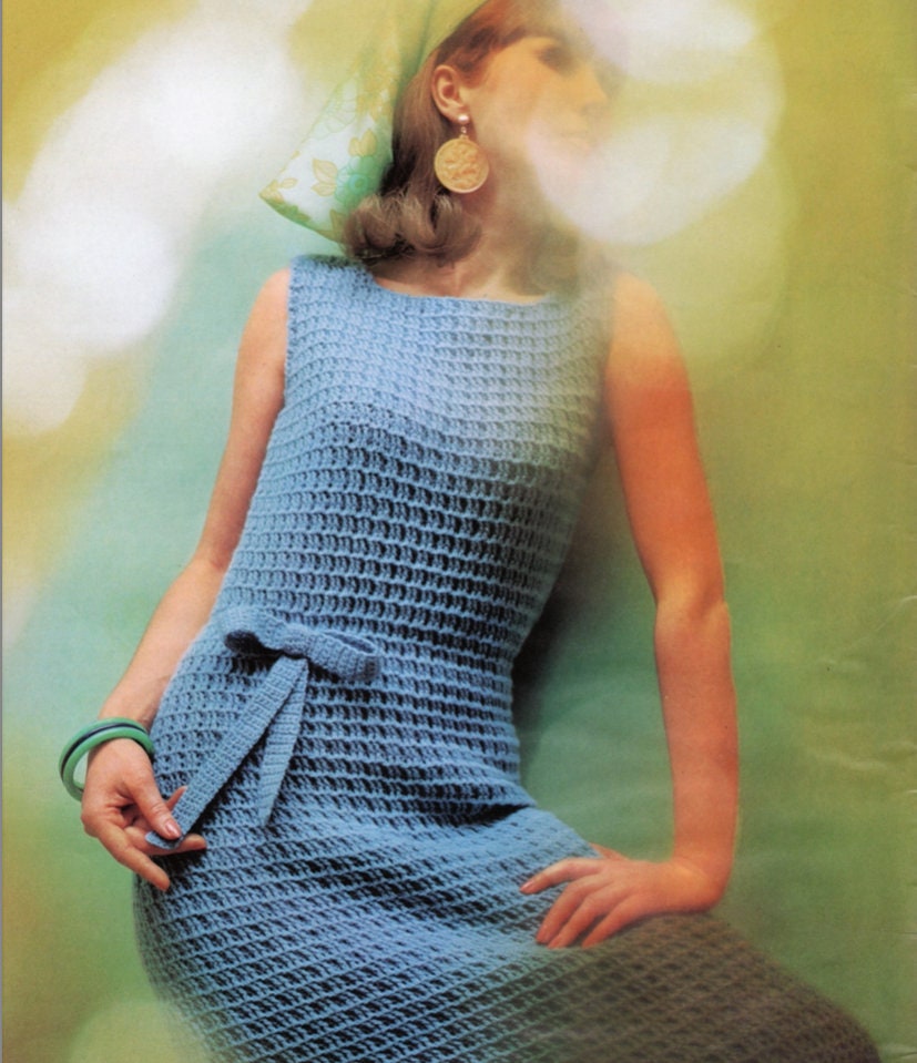 Festival Outfit Crochet Dress Pattern Boho Vintage 70s Style | Etsy