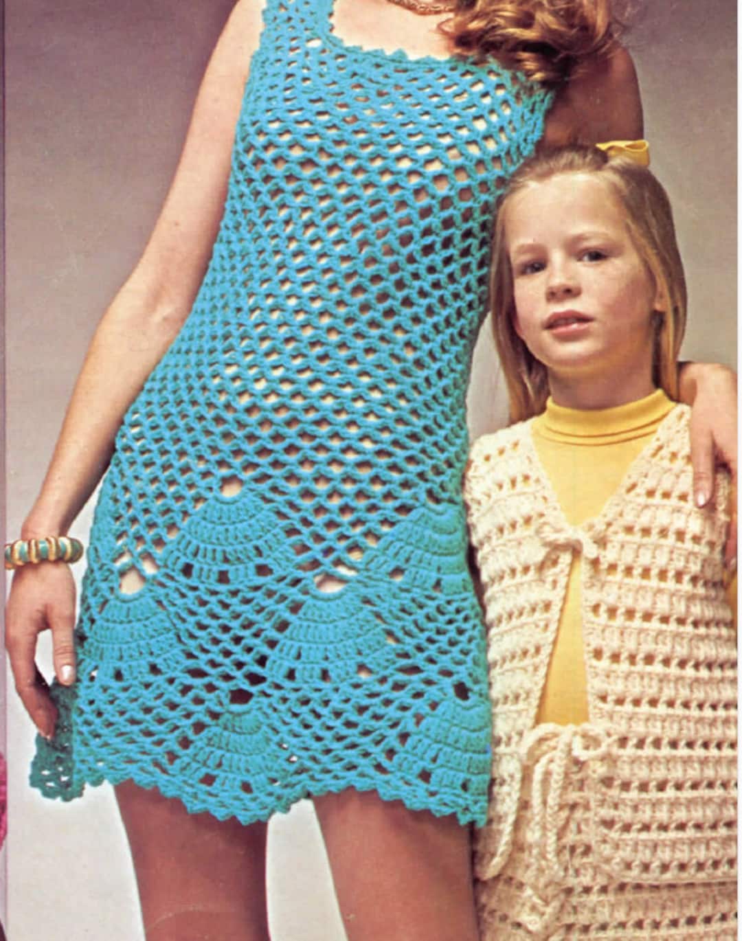 Beach Pool Dress Crochet Pattern, 70s Vintage, Instant Digital Download ...