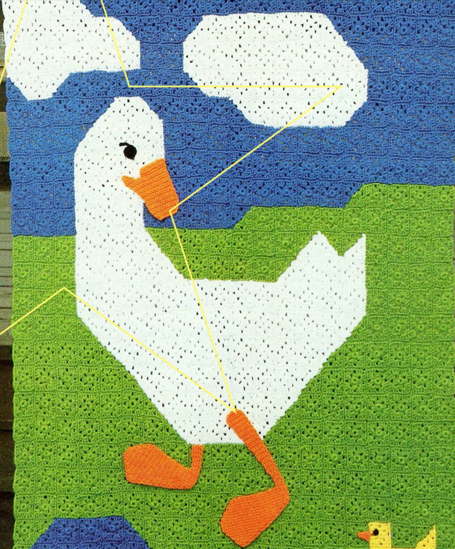 Ducks Granny Square Baby Blanket Crochet Pattern Instant - Etsy