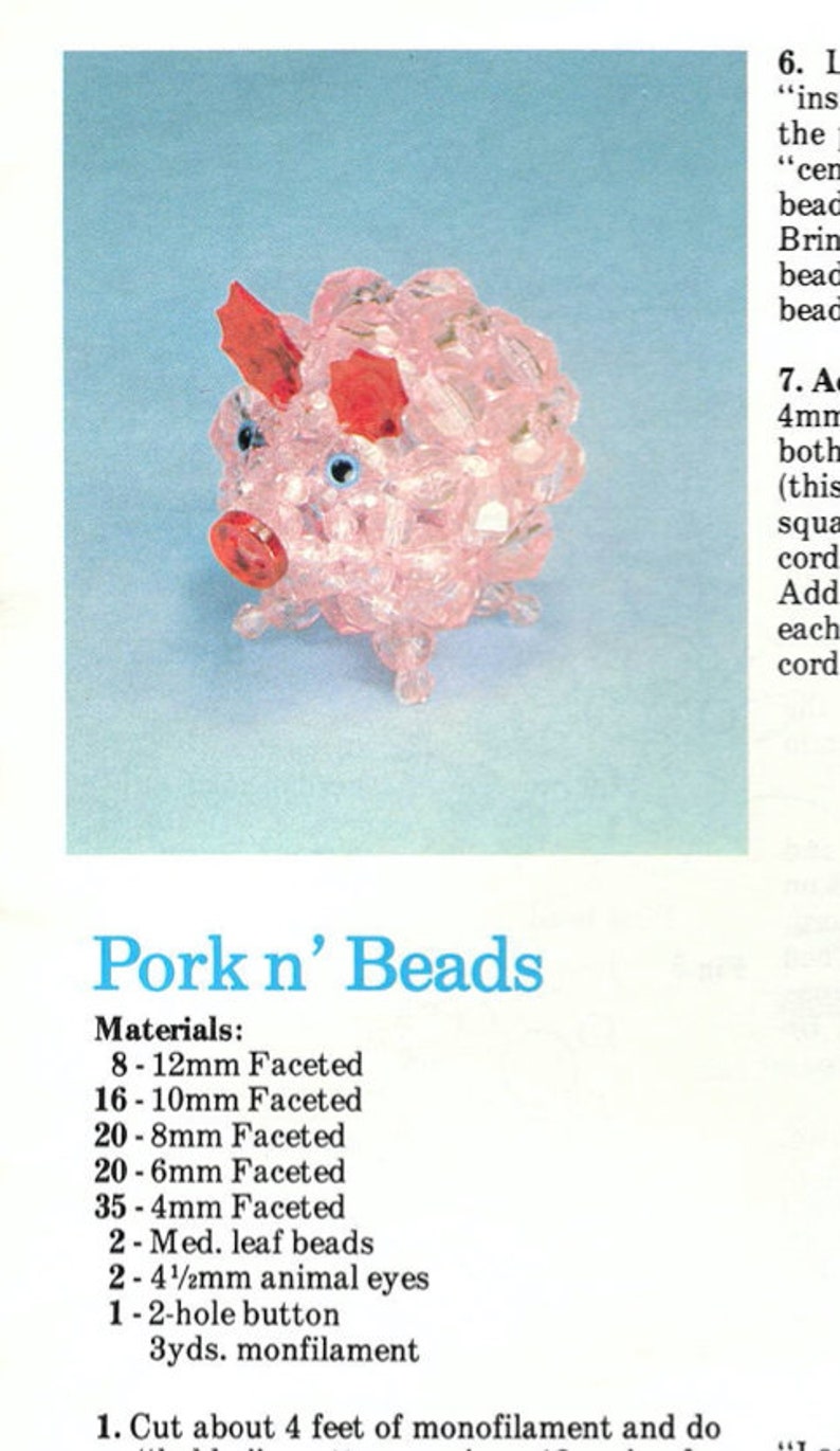 13 Animal Bead Patterns Beaded Collection Ebook Unicorn Kitten | Etsy