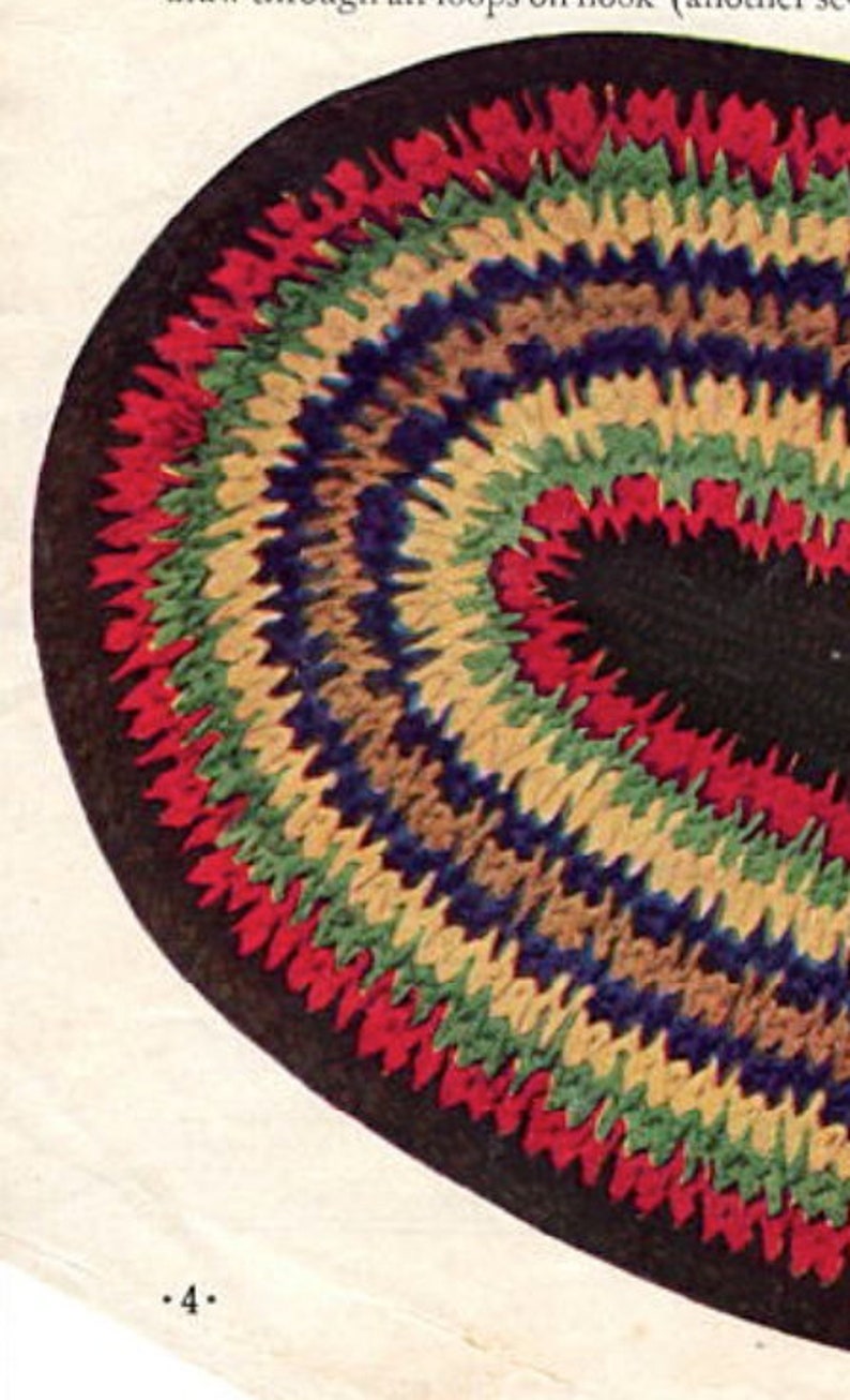 So Easy Oval Kitchen Rag Rug Pattern 1940s Bathroom Crochet - Etsy