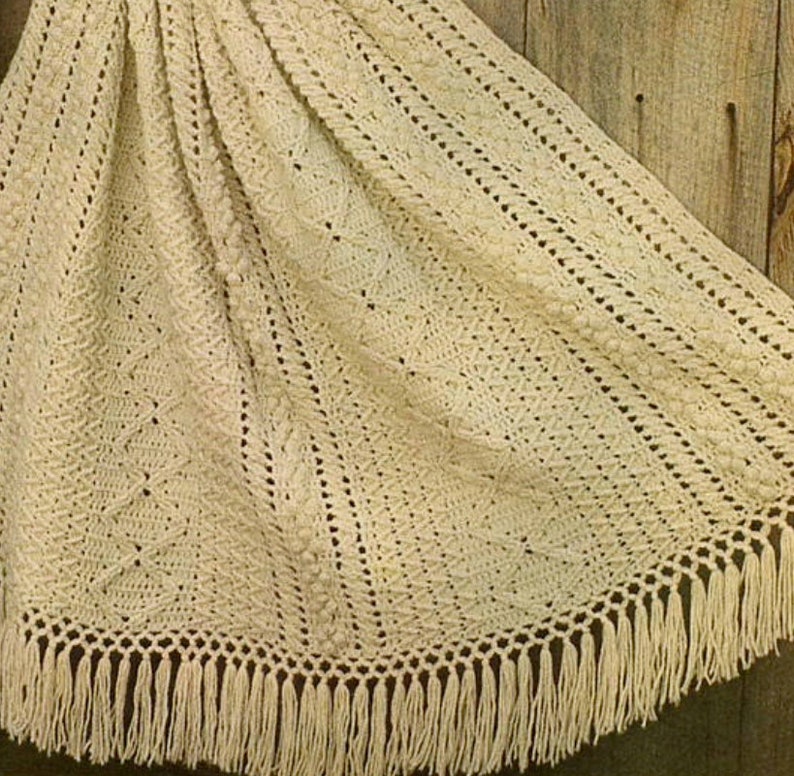 Fisherman's Crochet Blanket Pattern Fair Isle Aran Afghan | Etsy