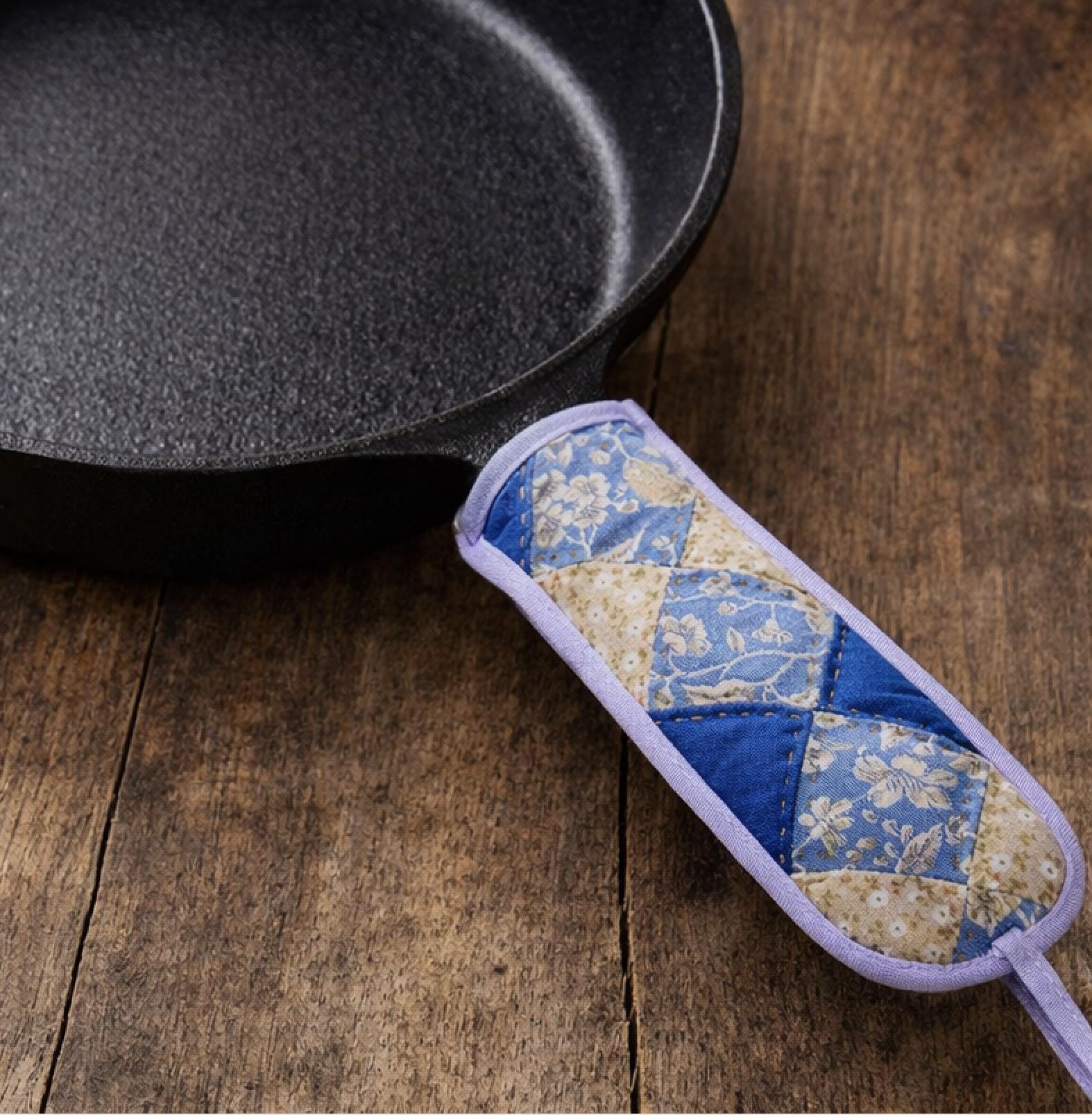 Quilted Cast Iron Pan Handle Cover Sewing Pattern PDF | 6 1/2 " Skillet ...