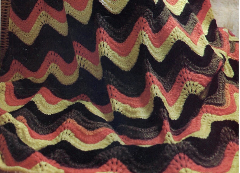 Large Size Ripple Knitting Blanket Pattern Instant Digital - Etsy