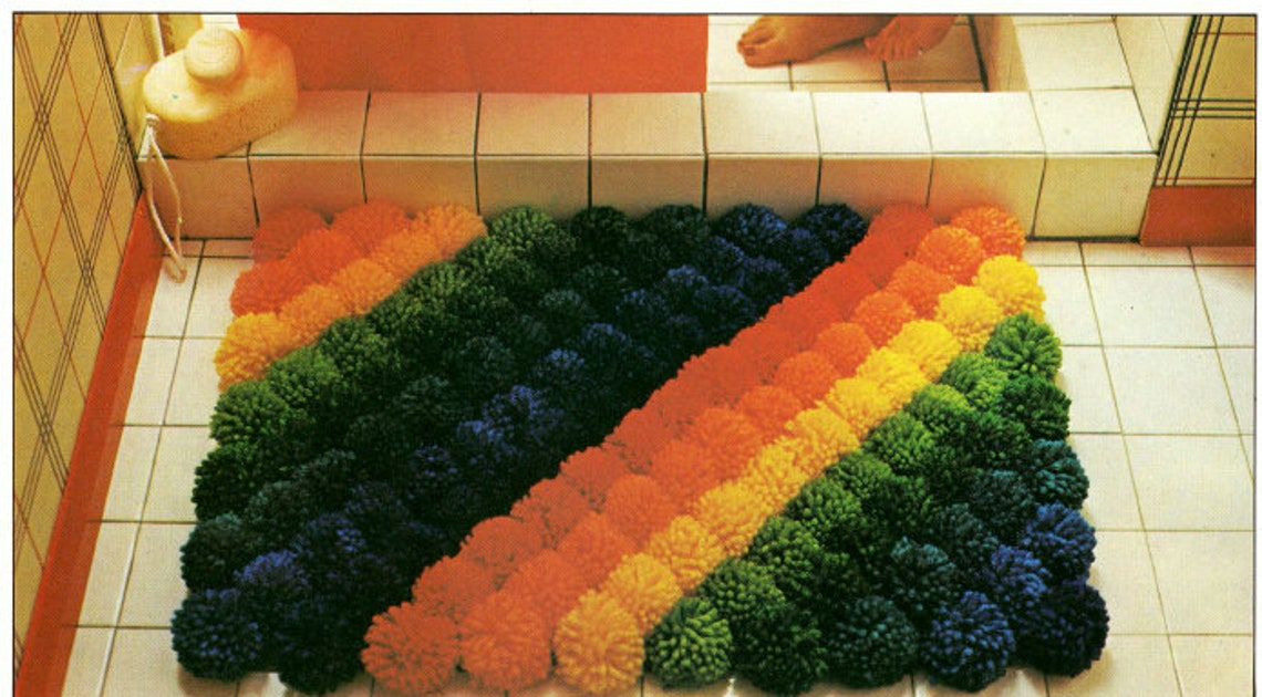 So Easy! Rainbow Bath Mat Pattern Retro Home Decor Rug, Equality for ...