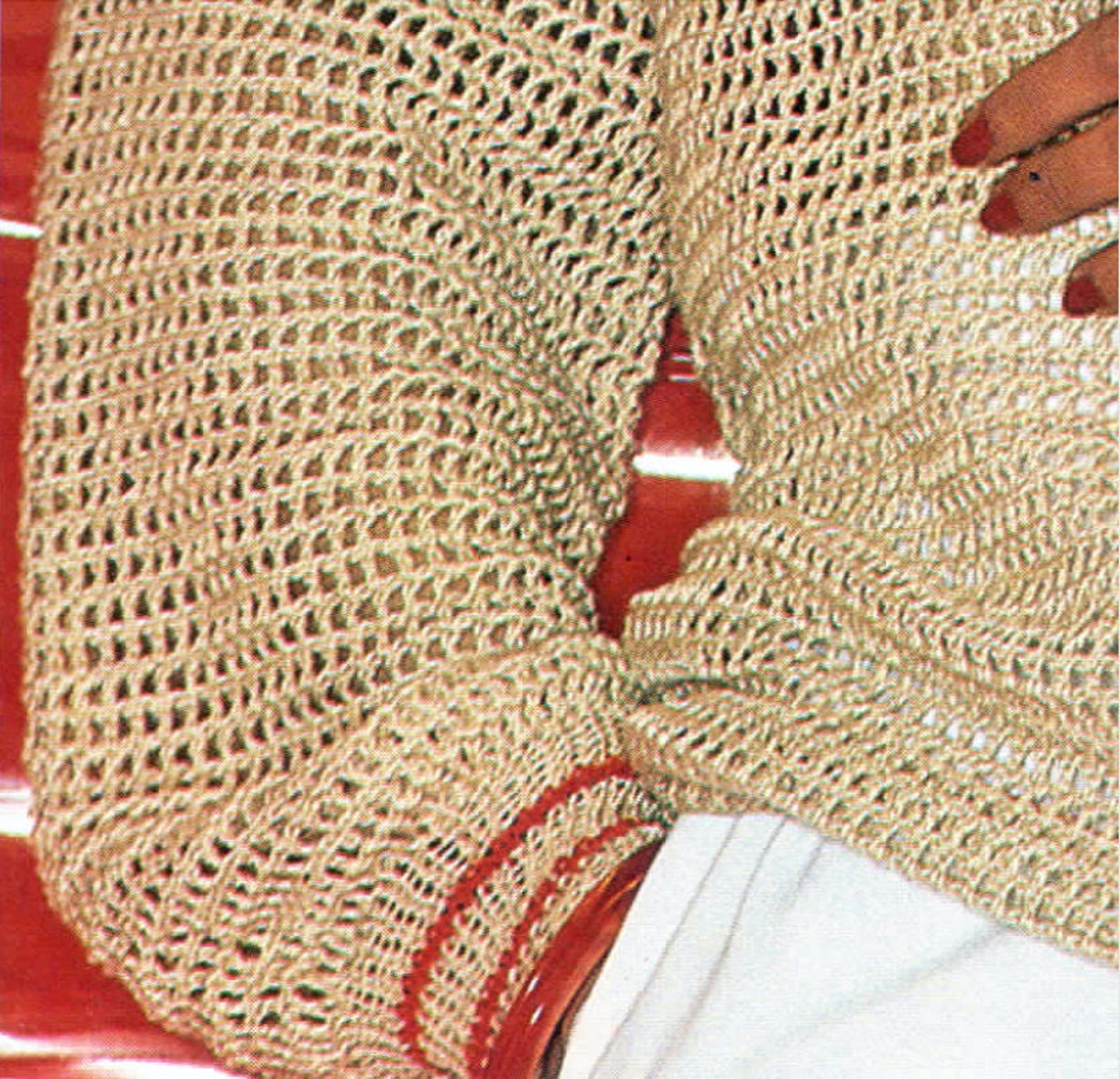 1980s Filet Crochet Jacket Pattern with Knitted Trim PDF | Etsy