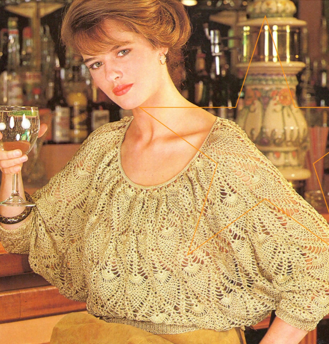 Pineapple Lace Crochet Blouse Pattern Instant Digital - Etsy